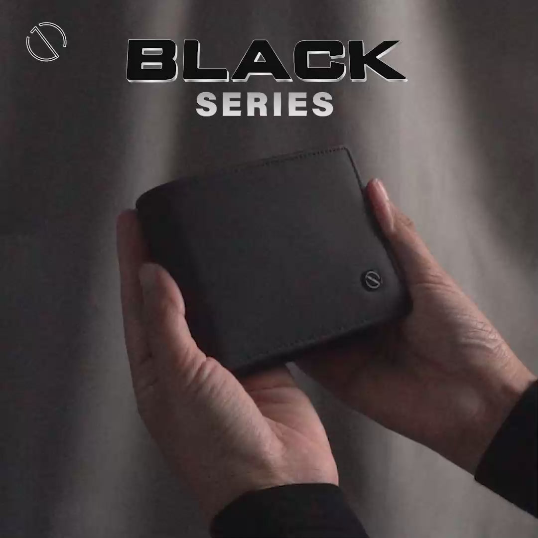 Jack Studio Men's Top Grain Leather Bi-Fold Black Wallet Free Name ...